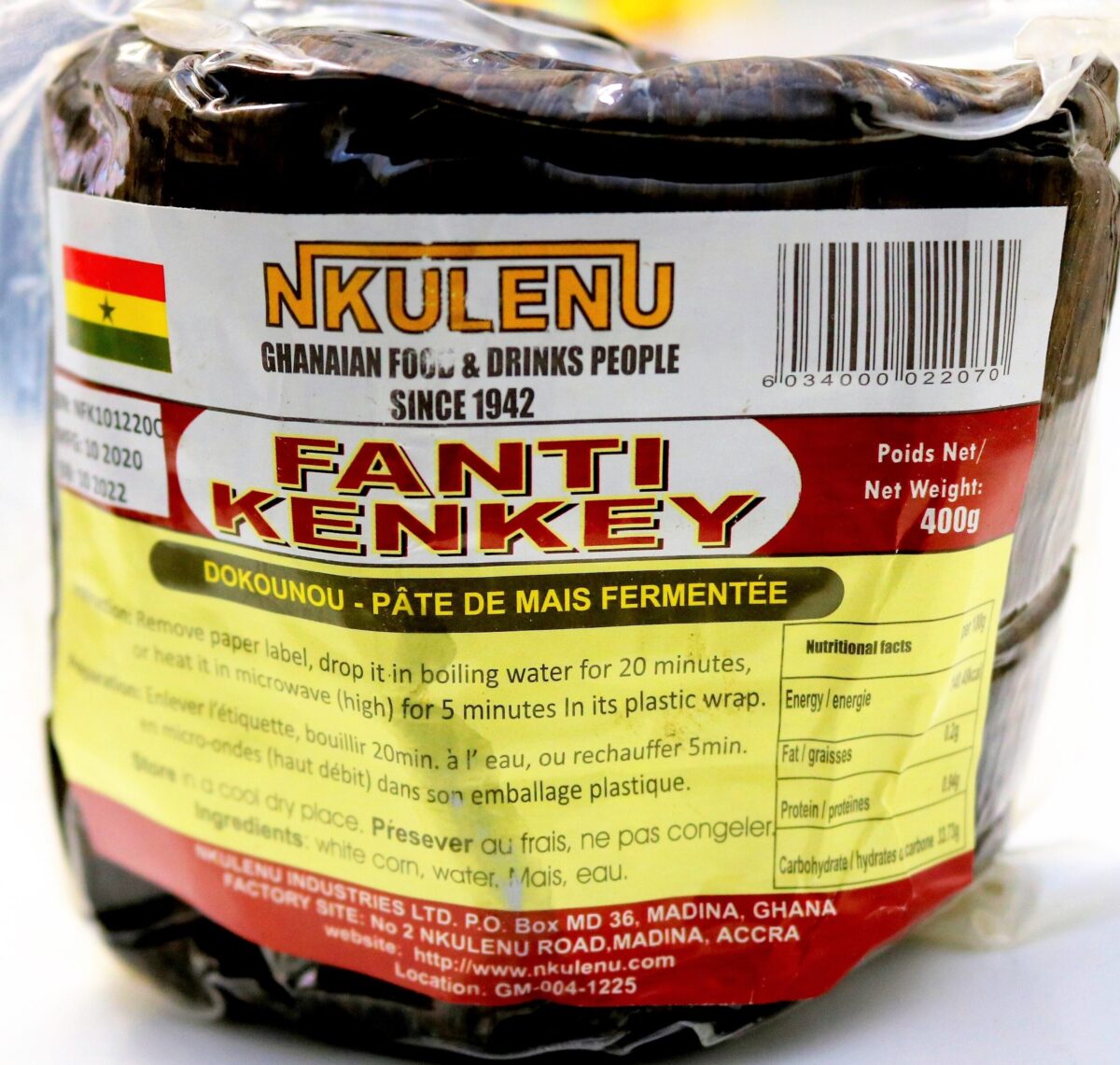 Nkulenu’s Fanti kenkey 400g - Afro Euro Afryka Shop Warsaw Poland